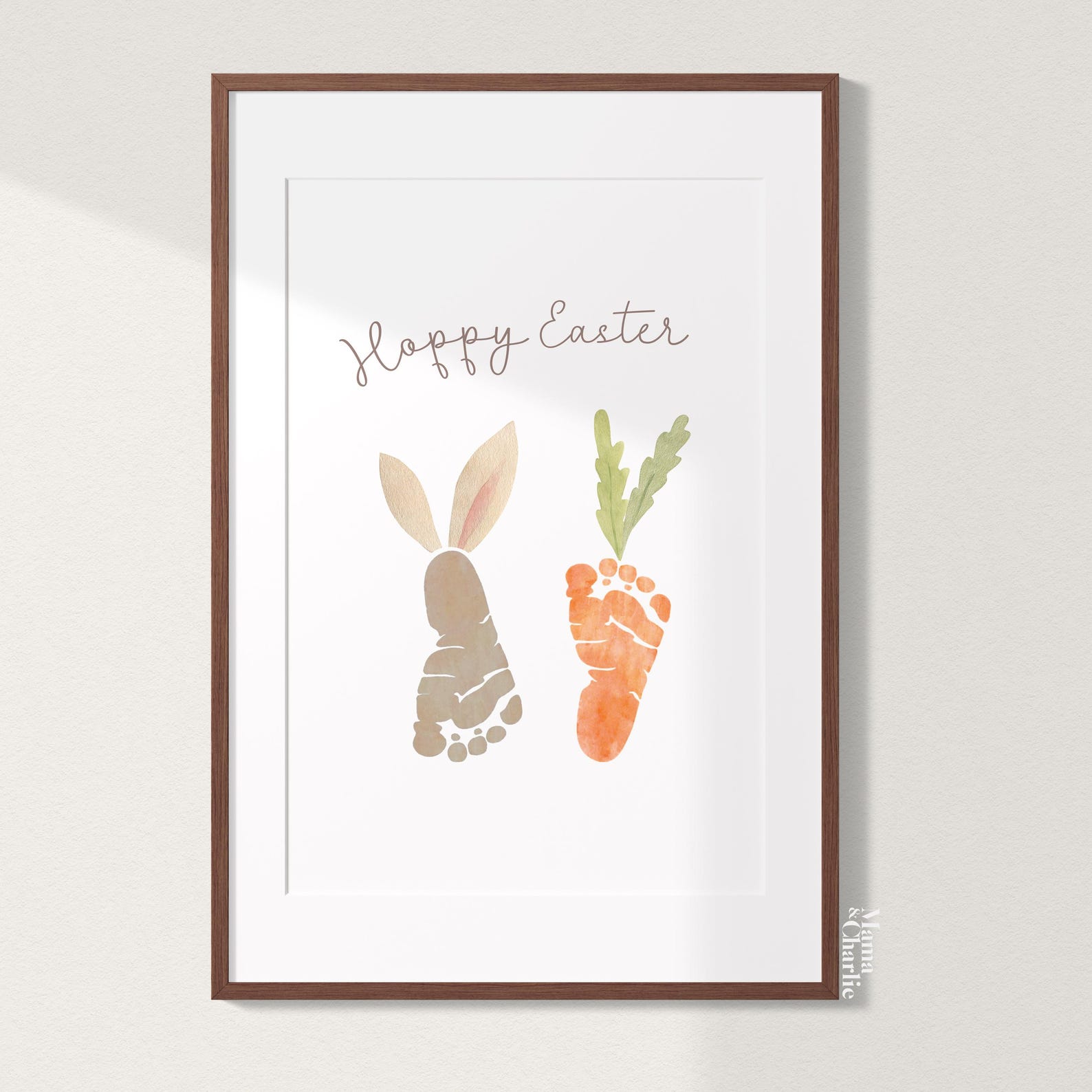 Easter Bunny Footprint Art: Kids' Keepsake Craft (printable) - Etsy