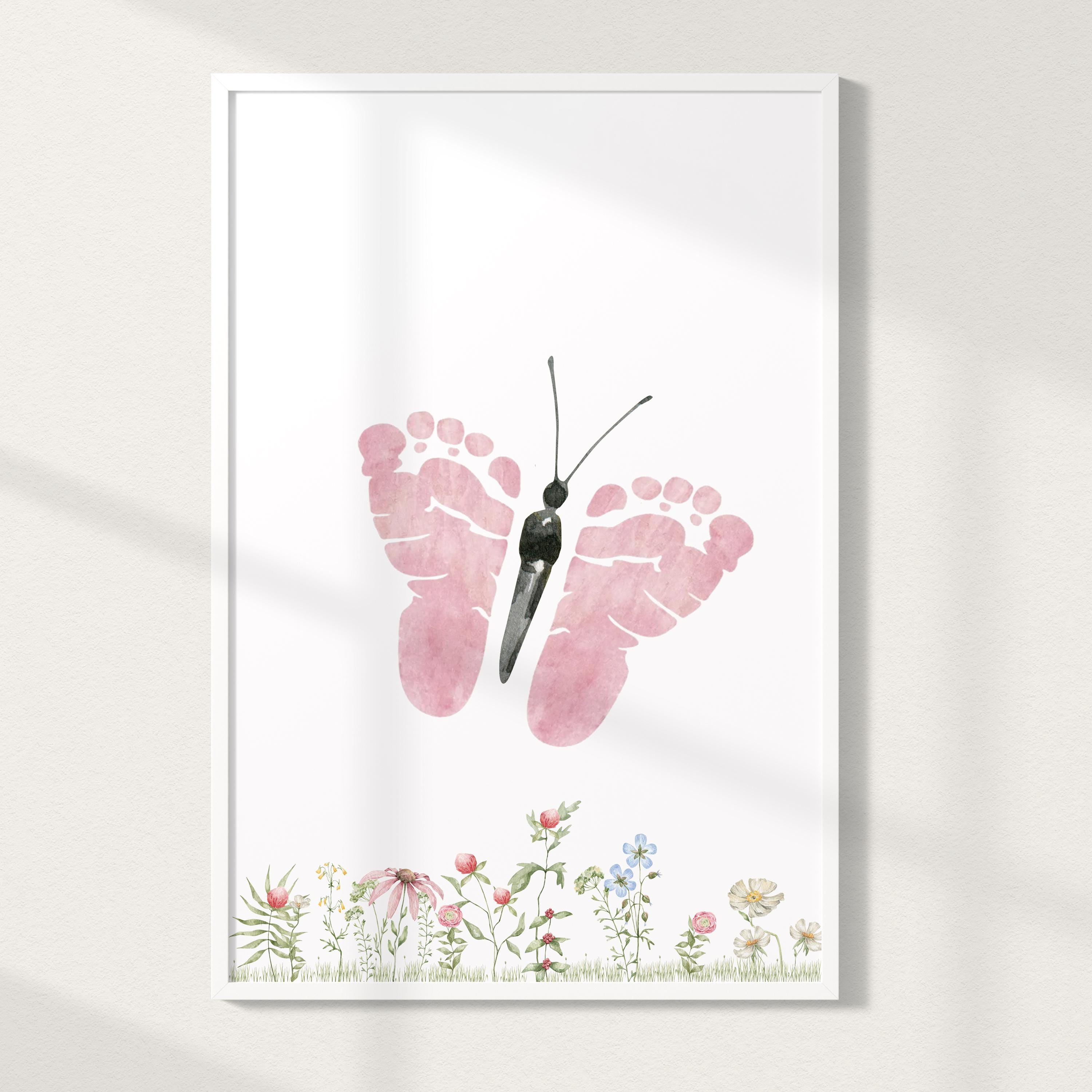 Butterfly Footprint Art: Baby Keepsake Craft (printable) - Etsy