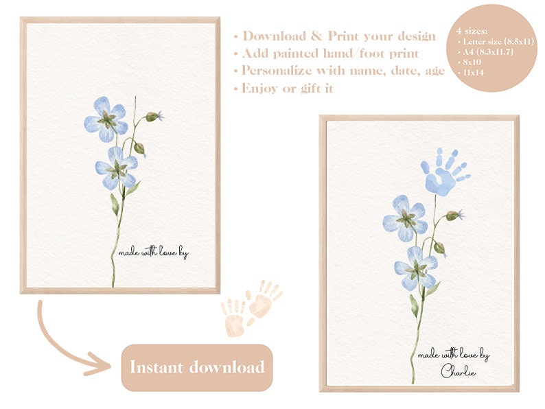 Flower Handprint Craft Spring Summer Craft Baby & Kids' Handprint ...