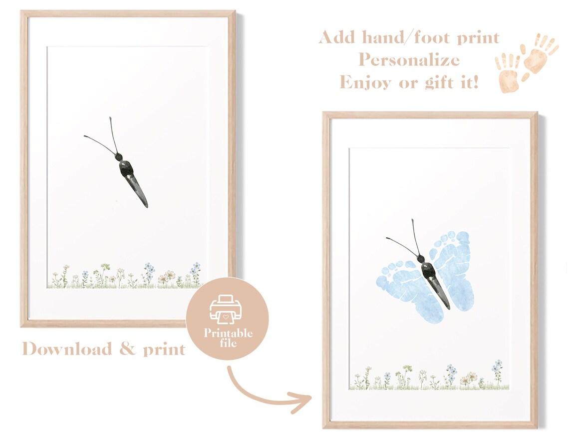 Butterfly Footprint Craft | Summer Craft | Baby & Kids' Footprint ...