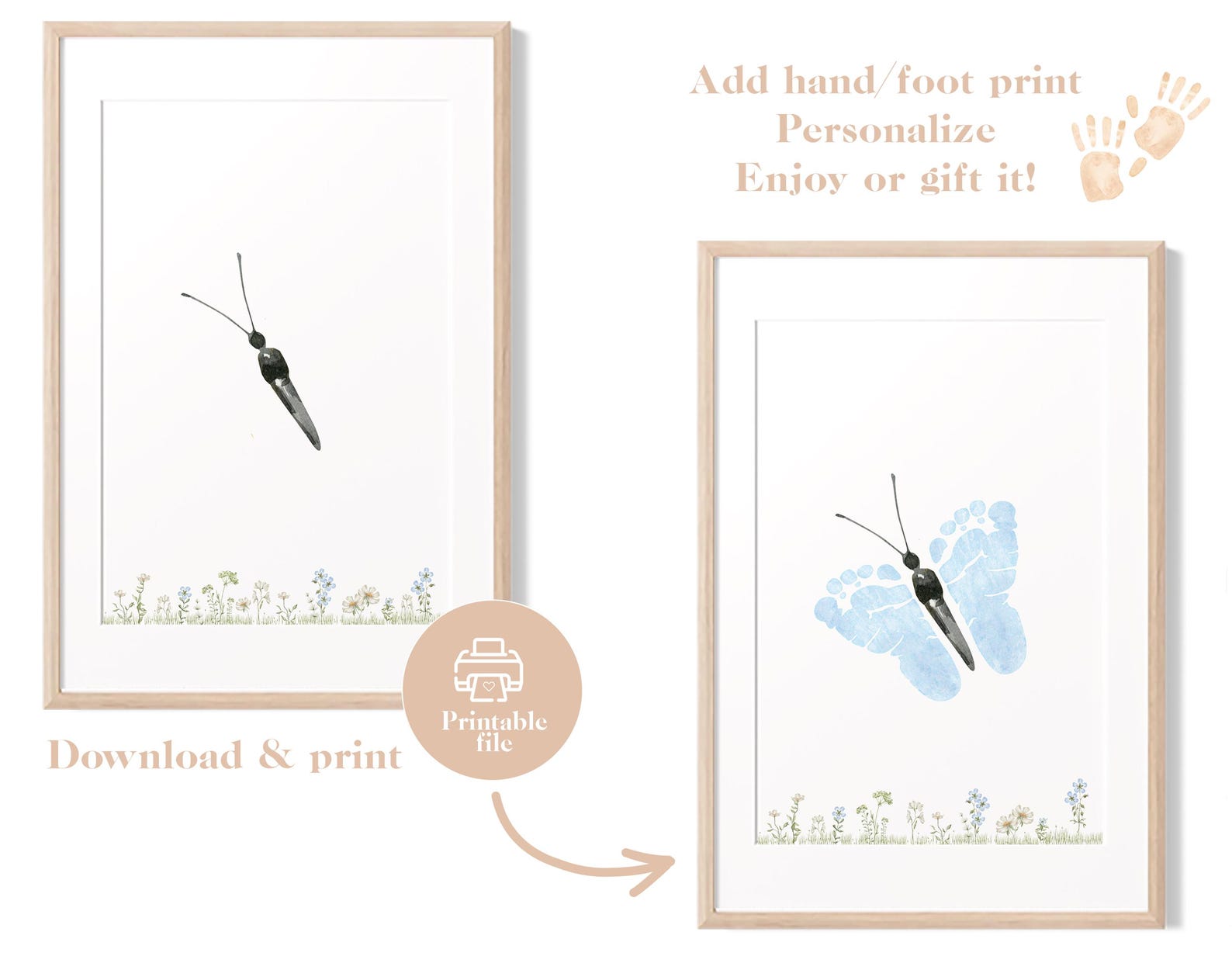 Butterfly Footprint Craft | Summer Craft | Baby & Kids' Footprint ...