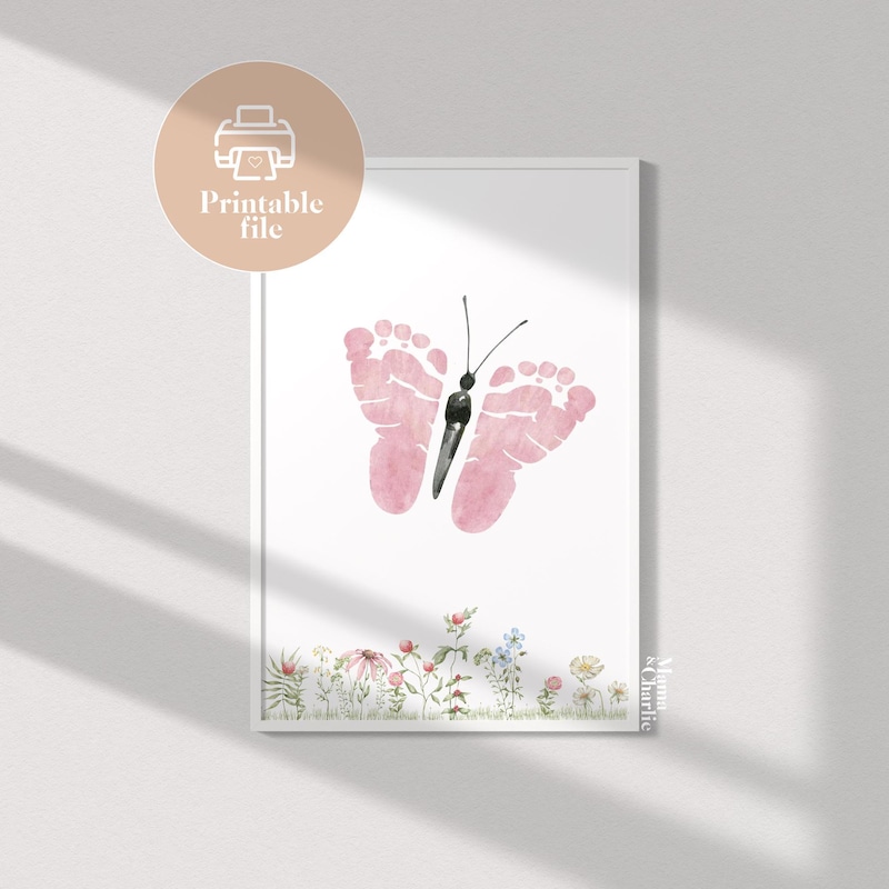 Spring Footprint Art - Etsy