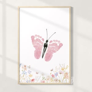 Butterfly Footprint Art: Baby Keepsake Craft (printable) - Etsy