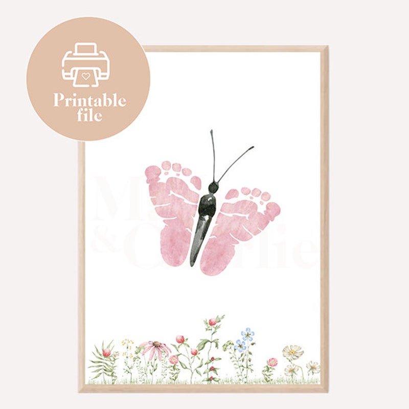 Spring Footprint Art - Etsy