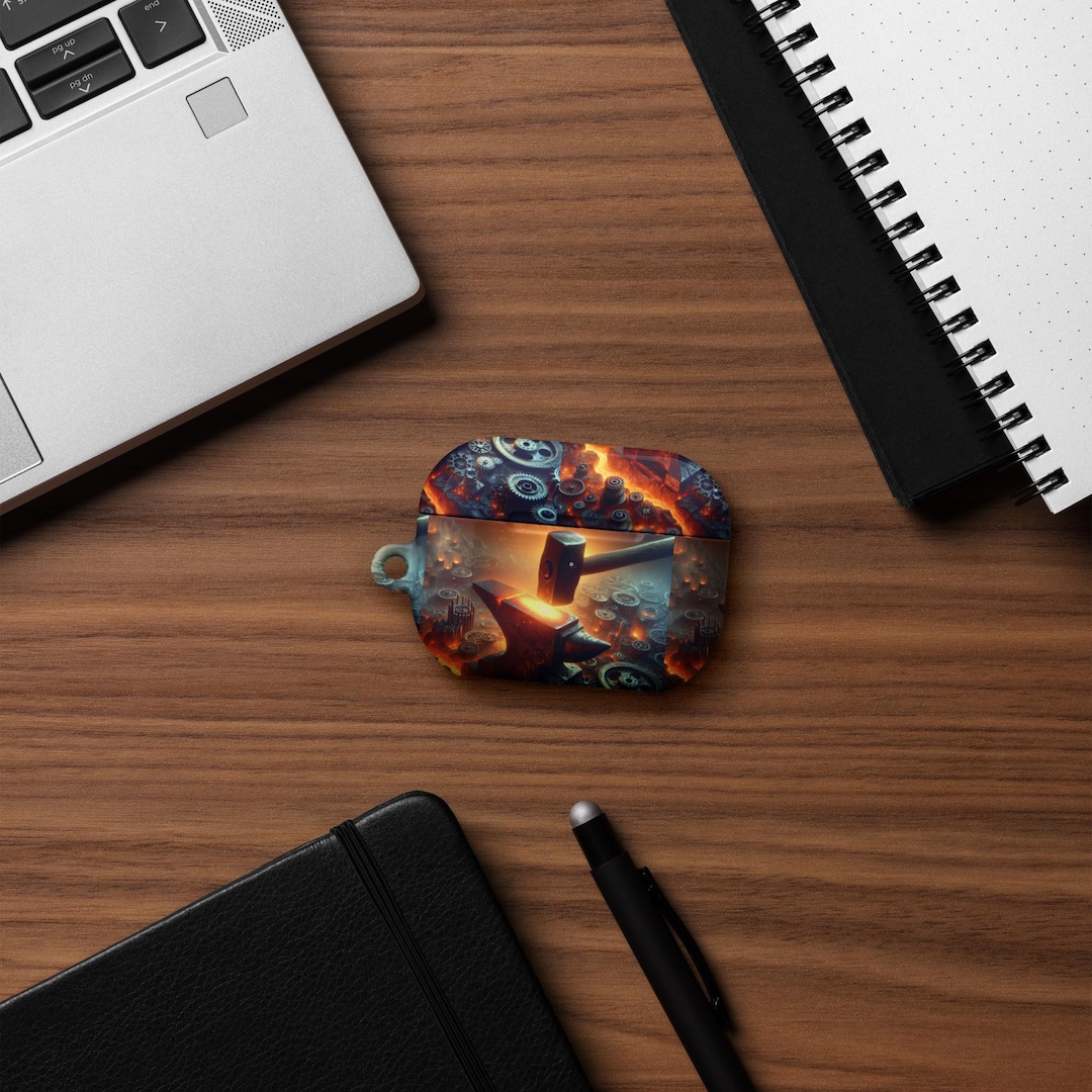 Steampunk Anvil Airpods® Case | Impact-resistant Cover With Carabiner ...