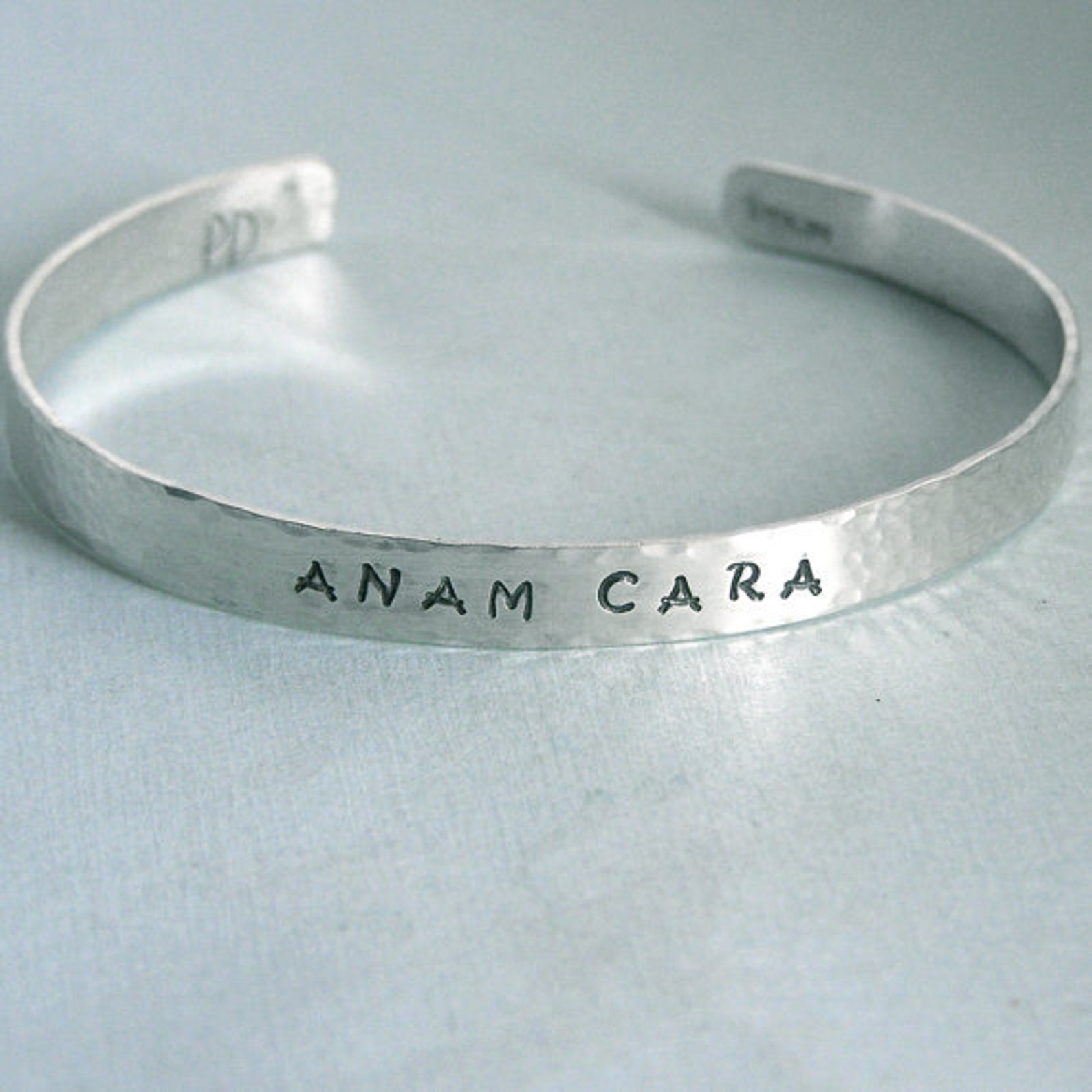 Anam Cara Hand Stamped Cuff Bracelet One Quarter Inch Anam - Etsy