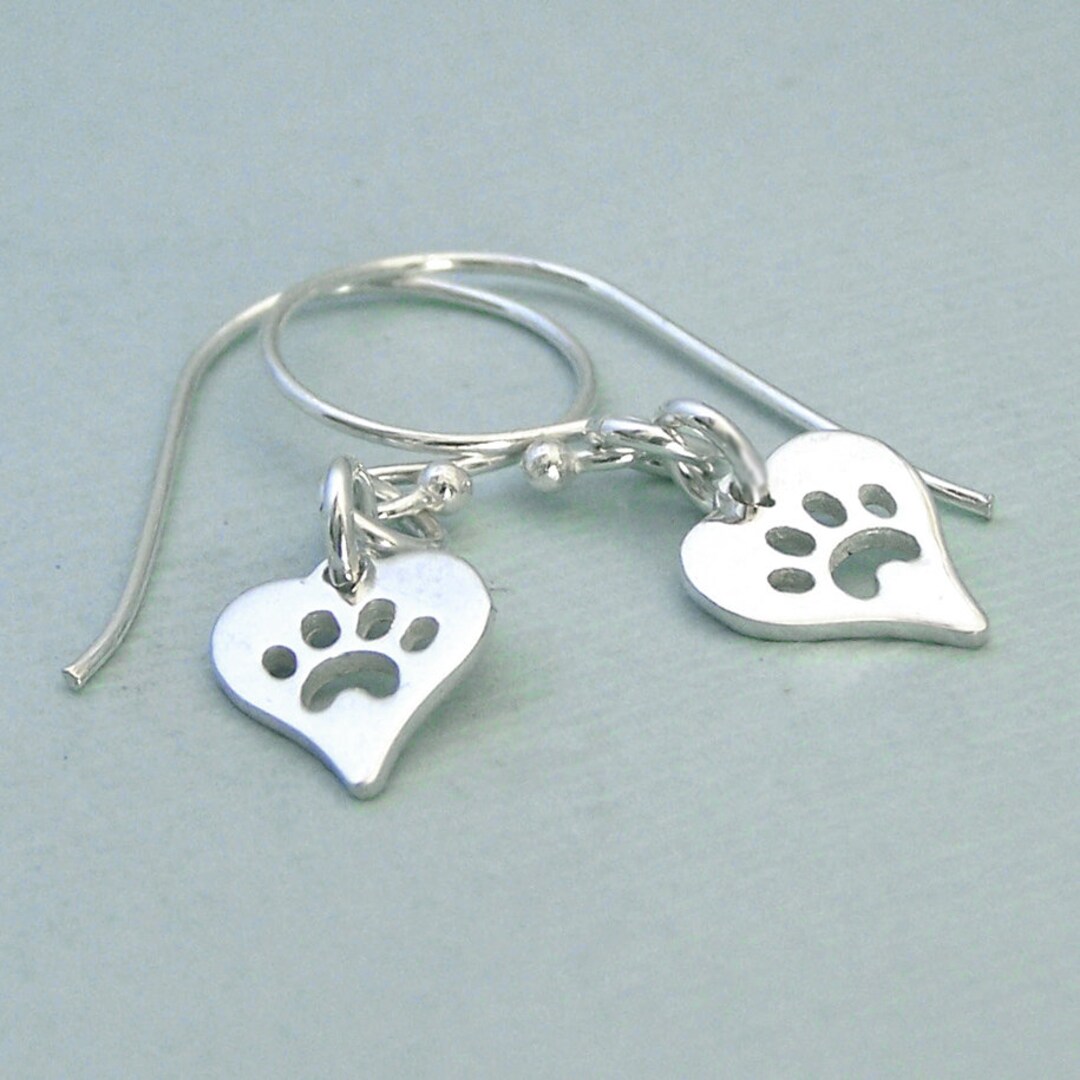 Heart Dog Earrings Sterling Silver Dog Agility Jewelry Canine Agility ...