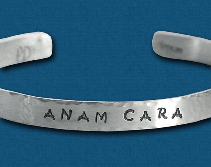 Anam Cara Hand Stamped Cuff Bracelet One Quarter Inch Anam Cara Jewelry ...