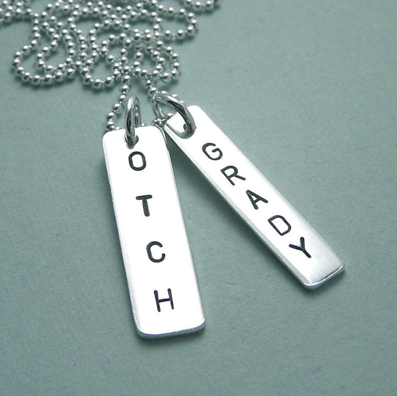 Personalized OTCH Necklace Sterling Silver Hand Stamped | Etsy