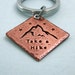 Mountain Key Ring - Take a Hike - Copper Hiker's Keychain - Wanderlust ...