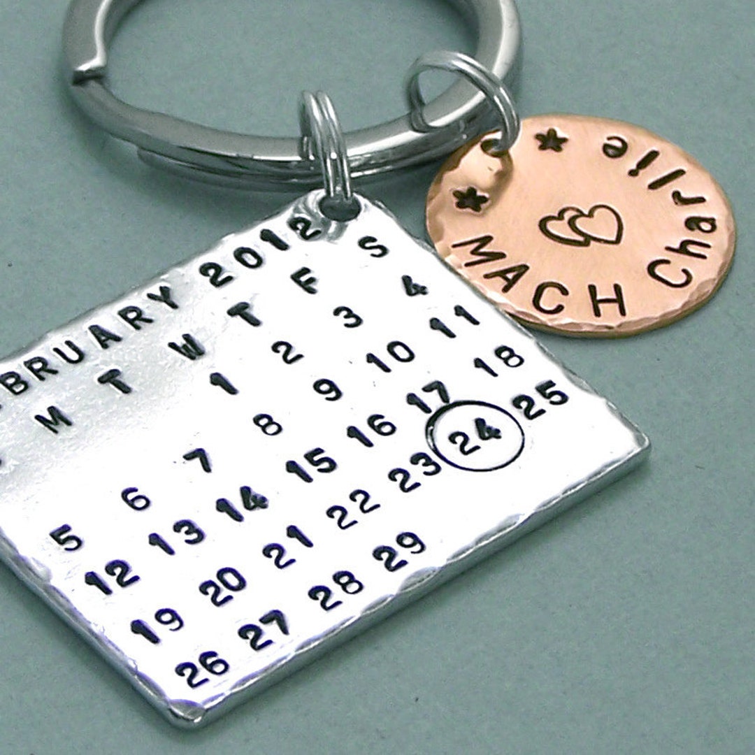 MACH Key Ring - Mark the Date Calendar - Aluminum and Copper - Etsy