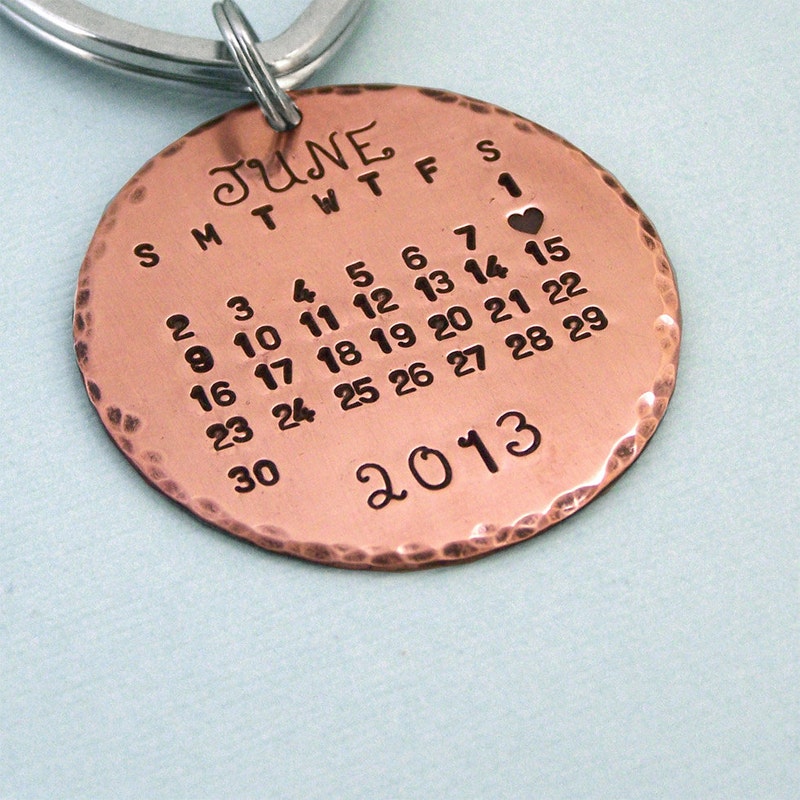 Calendar Keychain - Etsy