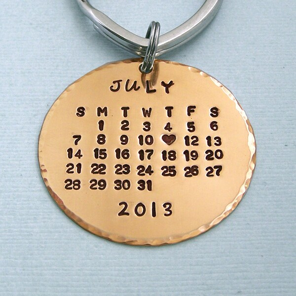 Calendar Keychain - Etsy