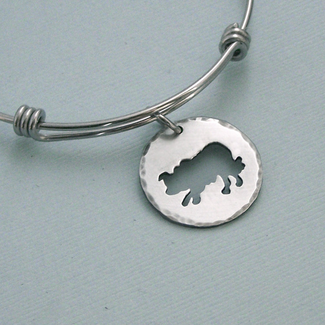 Dog Breed Bangle Expandable Wire Bangle Border Collie | Etsy