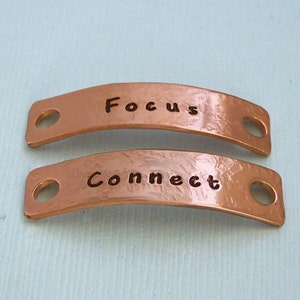 Canine Agility Shoe Tags - Focus - Connect - Hand Stamped Metal - Dog ...