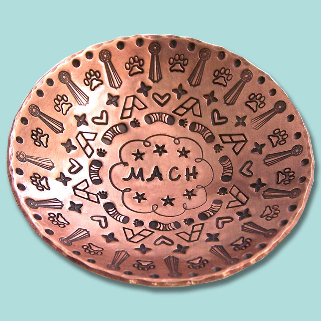 MACH Hand Stamped Copper Ring Dish - Etsy