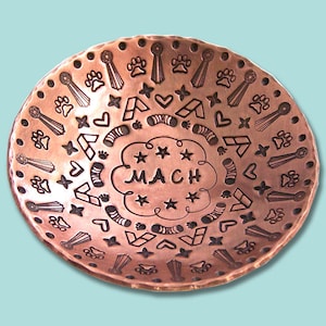MACH Hand Stamped Copper Ring Dish - Etsy