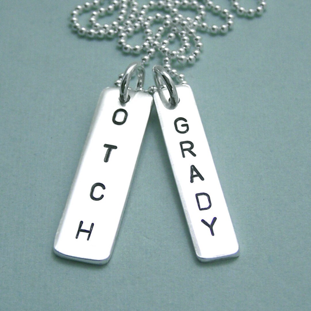 Personalized OTCH Necklace - Sterling Silver Hand Stamped Necklace - Etsy