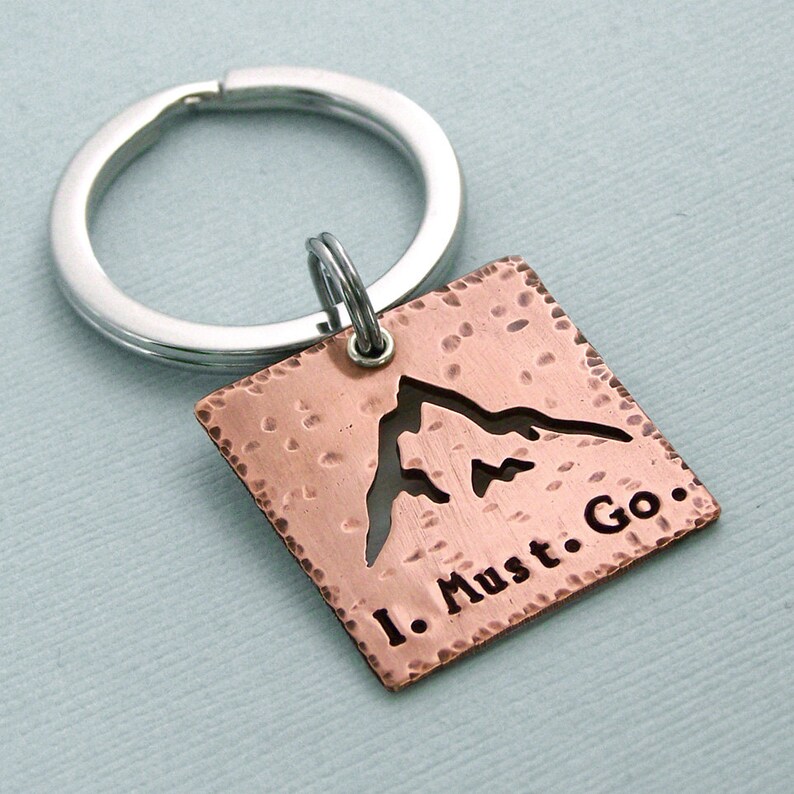 I Must Go Mountain Key Ring Take a Hike Copper - Etsy