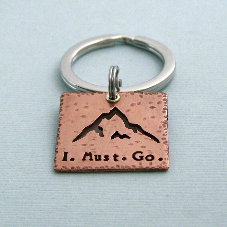 I Must Go Mountain Key Ring Take a Hike Copper - Etsy
