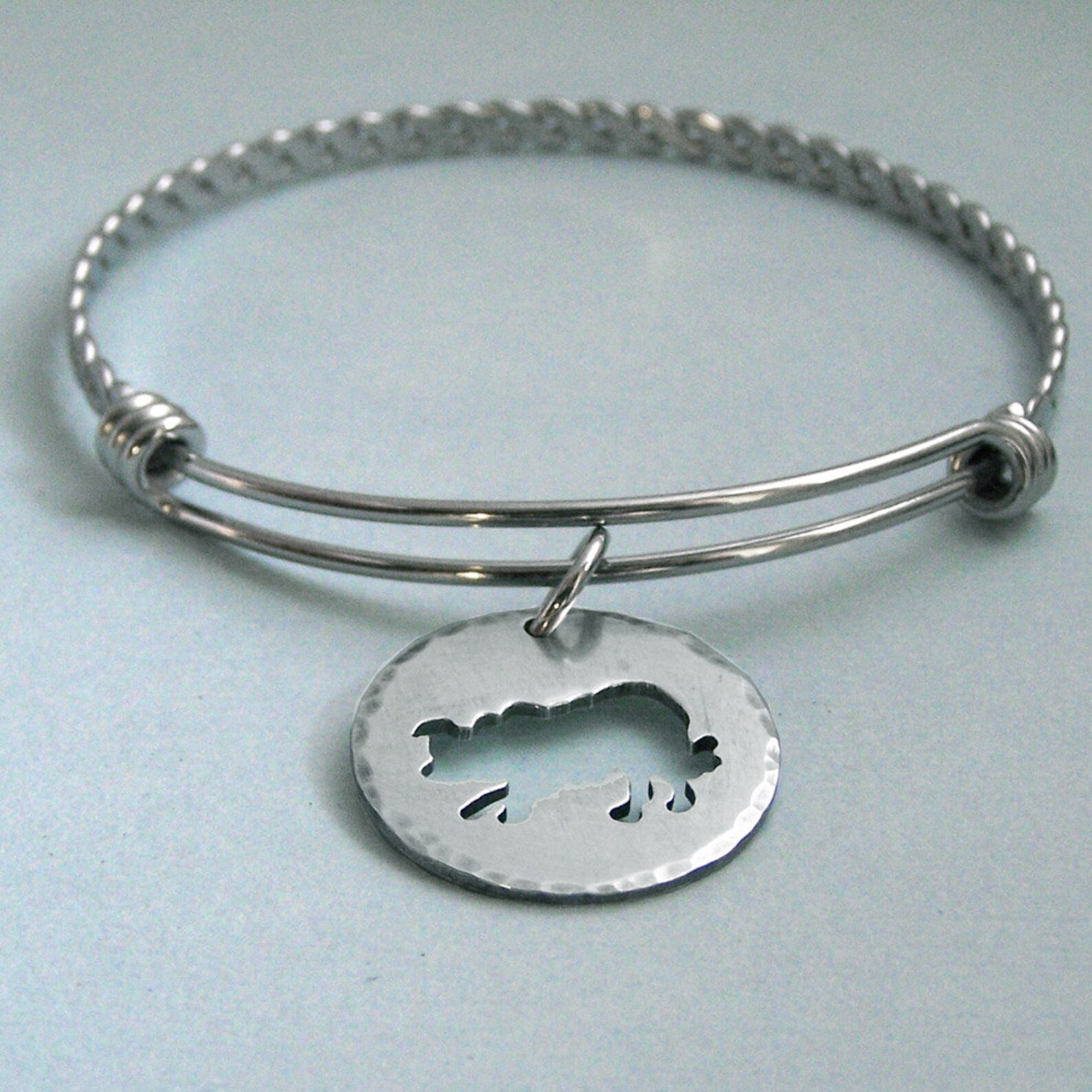 Dog Breed Bangle Expandable Wire Bangle Border Collie | Etsy