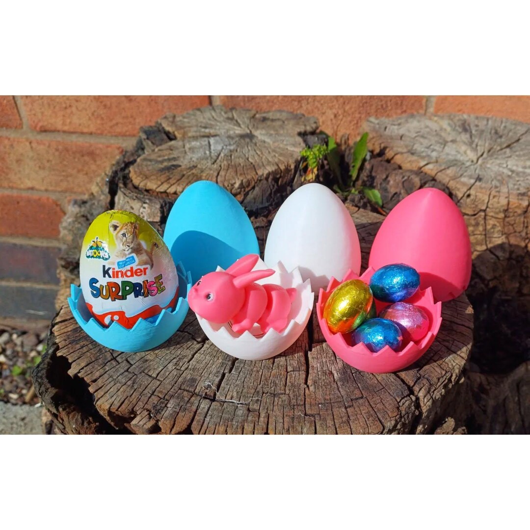 Cracked Egg 3d Print Open Egg Ornament Filled Toy - Etsy