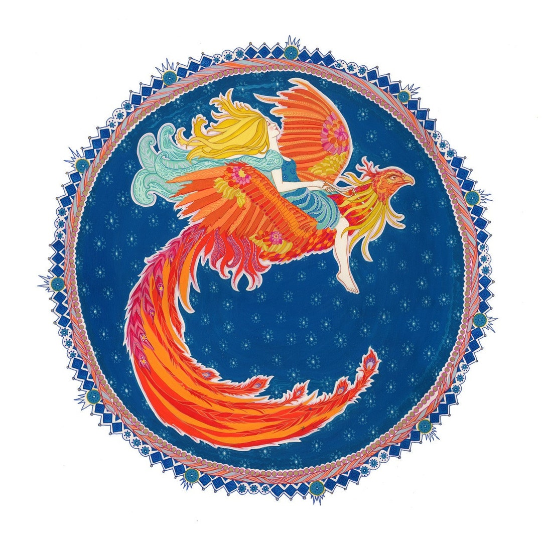 Phoenix. Russian Firebird Fairytale. Illustration. Painting. - Etsy