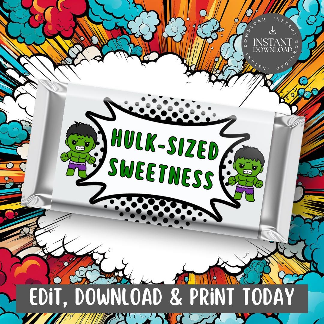 Smashing Good Time Kids Birthday Party Candy/chocolate Bar Wrapper ...