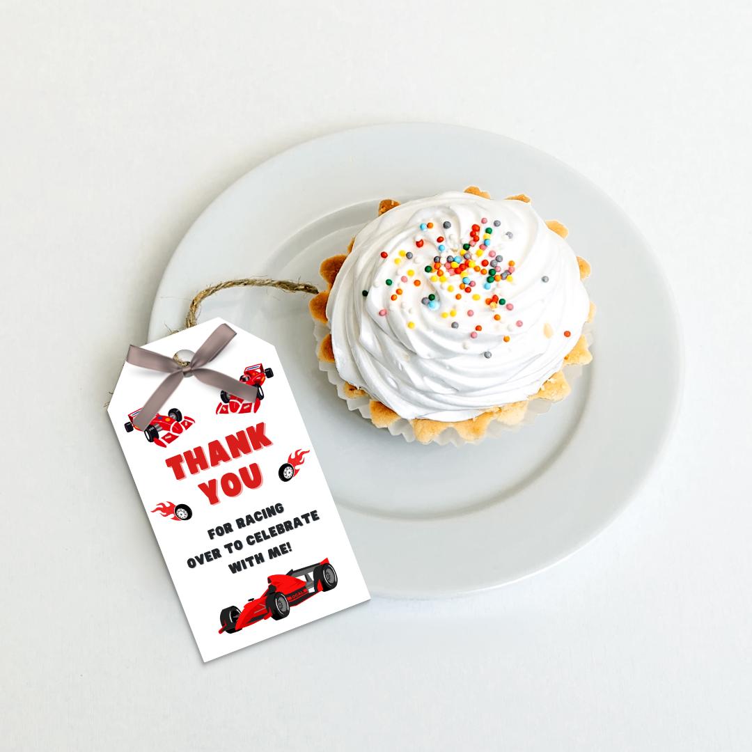 Race Car Themed Party Favor Tag / Thank You Tag for Kids or Teens ...
