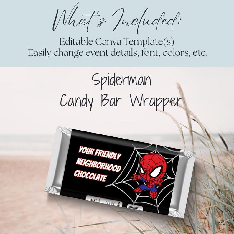 Spider-man Birthday Candy Bar Wrapper: Superhero Party | Spidey and His ...