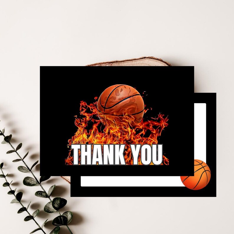 Rookie of the Year Basketball Invitation & Thank You Card (digital ...