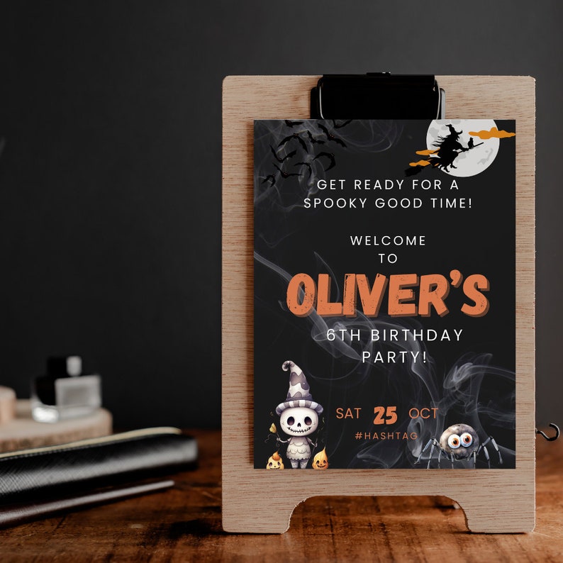 Spooky Good Time Welcome Sign for Kids, Teens Halloween Themed Birthday ...