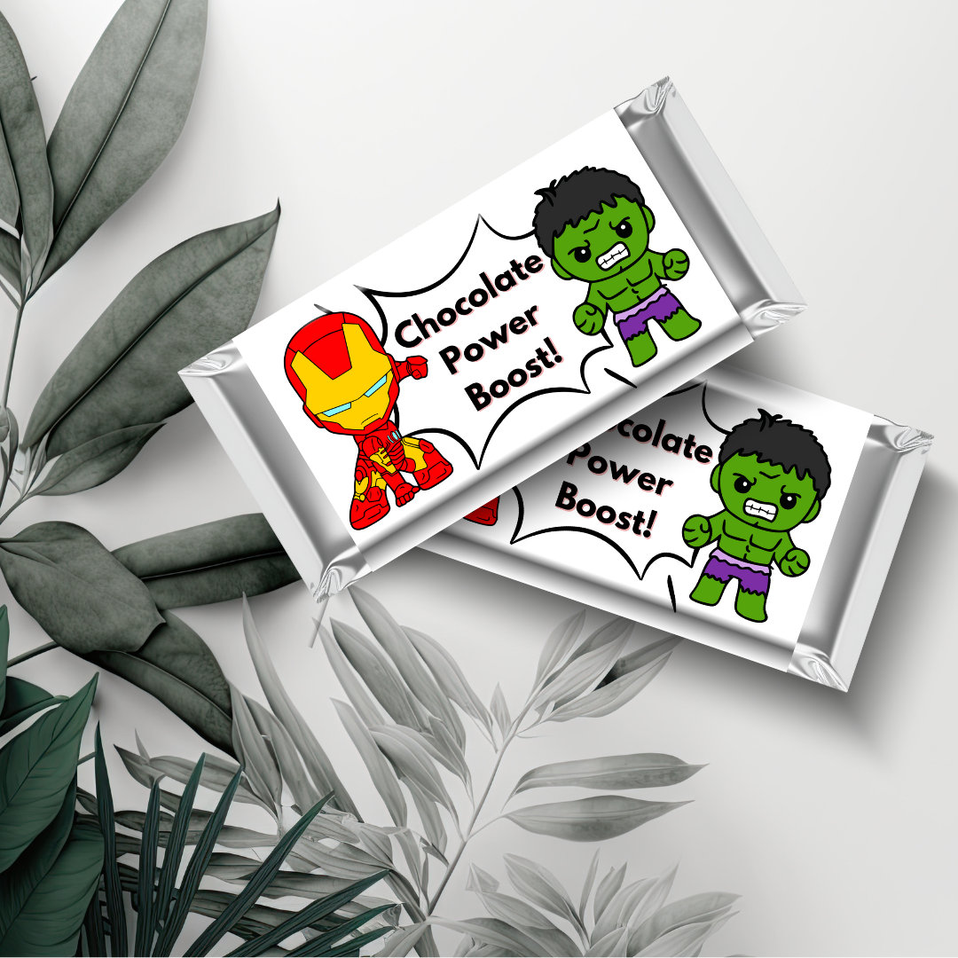 Superhero Chocolate Bar for Kids, Boys, Girls, Birthday Party, Gift Bag ...