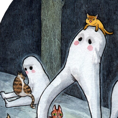 Meowthman Mothman With Cats Cryptids Horror Cats 5x7 - Etsy