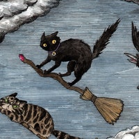 The Witches Cat Printable, Downloadable, Wall Art, Poster, Art, Large ...