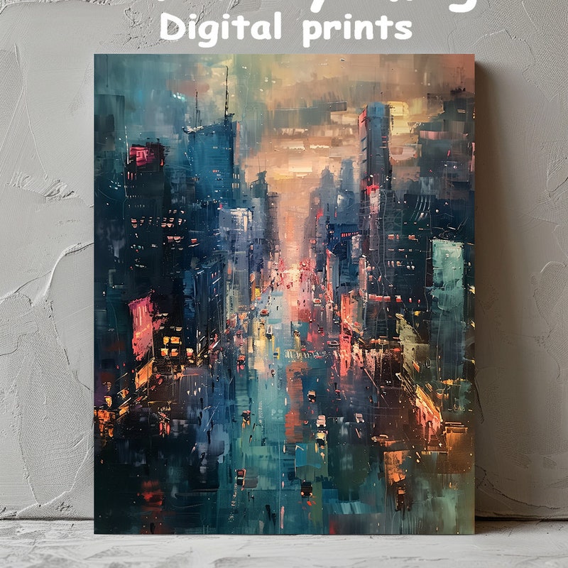 Cityscape Art - Etsy