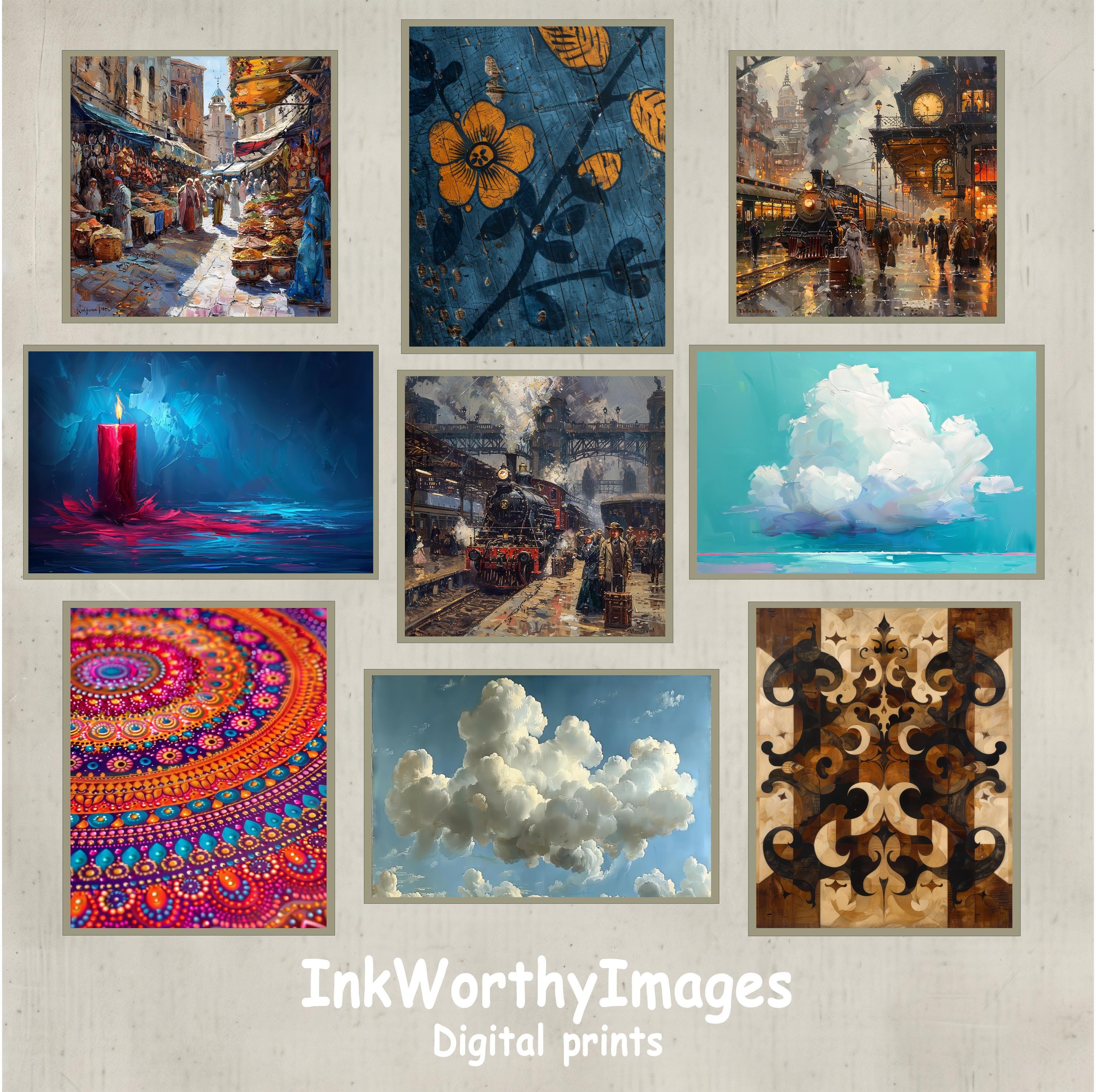 Vibrant Culture & Abstract Art Bundle Diverse Digital Prints Home Decor ...