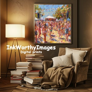 Lively Beach Festival | Colorful Summer Party Art | Vibrant Seaside ...
