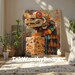 Aztec Serpent Sculpture Painting | Ancient Mesoamerican Art | Colorful ...