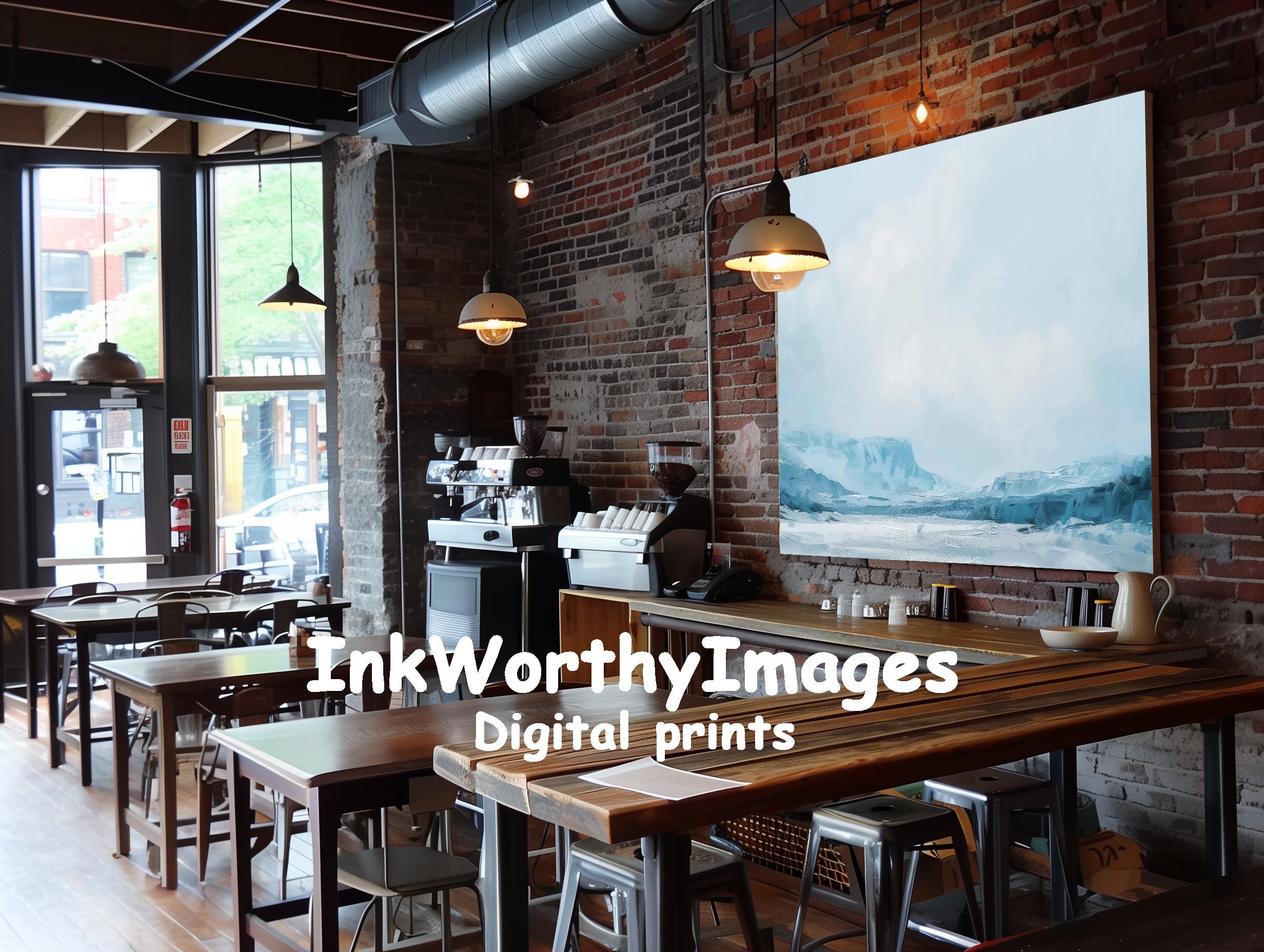 Minimalist Arctic Landscape Painting | Tranquil Polar Bear Scene Art ...