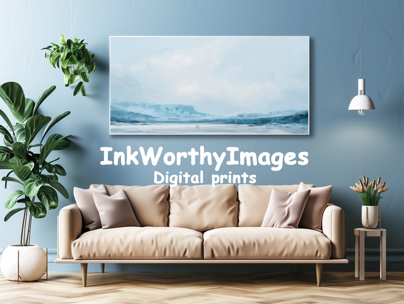 Minimalist Arctic Landscape Painting | Tranquil Polar Bear Scene Art ...