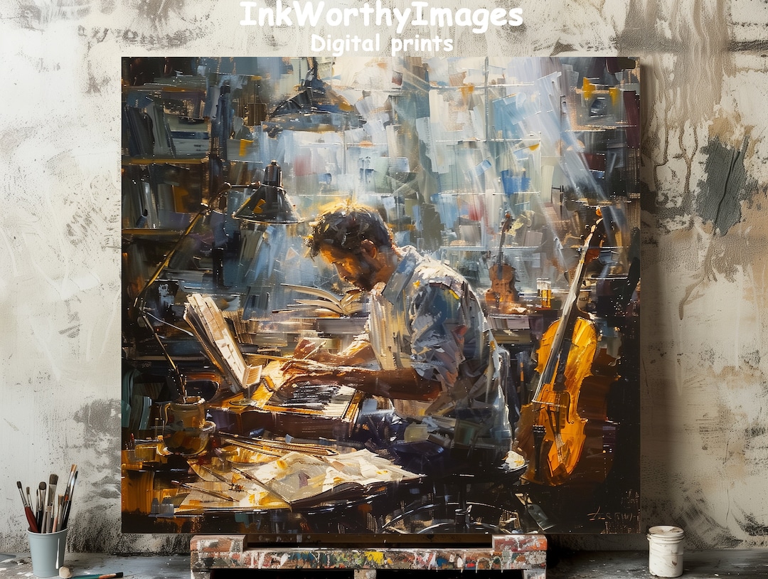Musician at Work | Piano Art | Classical Music Decor | Artistic Studio ...