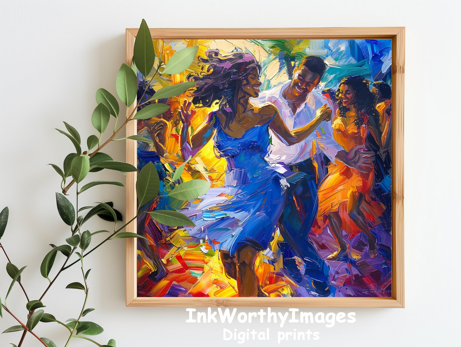 Colorful Salsa Dancing Celebration | Vibrant Dance Art Print | Joyful ...