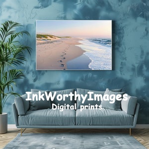 Calm Morning Beach | Digital Download | Coastal Wall Art | Serene Beach ...