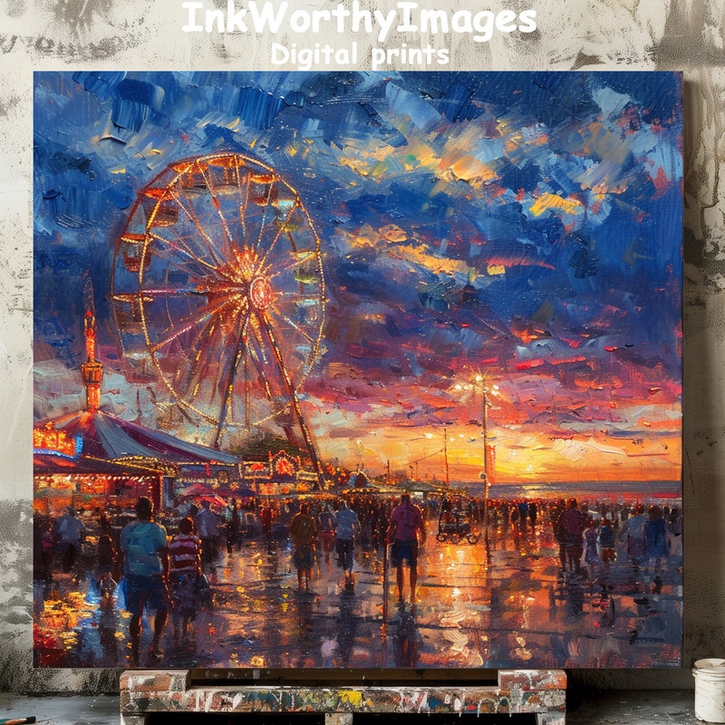 Ferris Wheel Print - Etsy