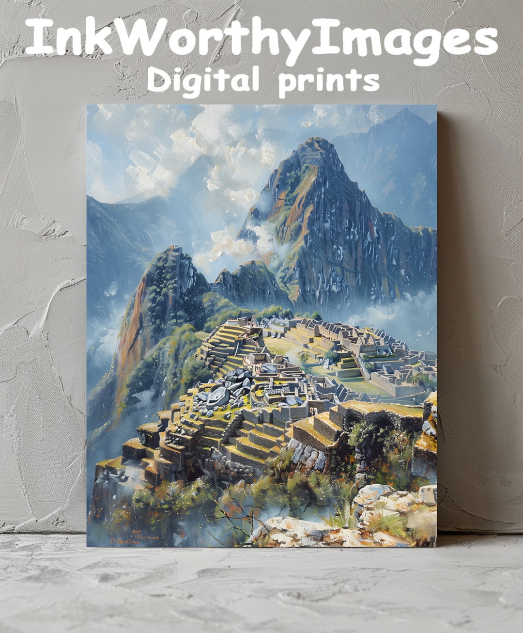 Machu Picchu Landscape Art | Digital Download | Printable Wall Art ...