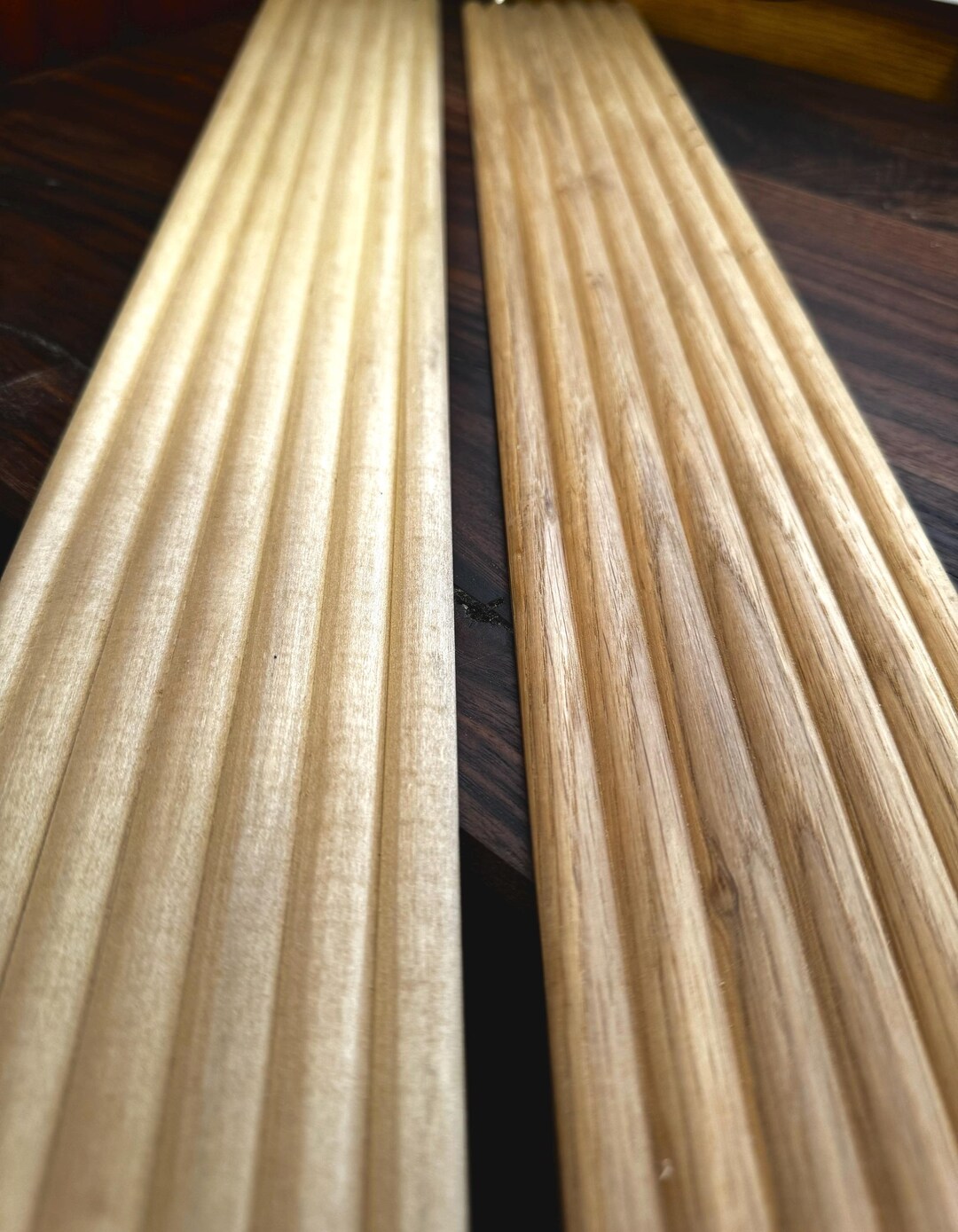 Half Rounded Slat: Unfinished Poplar or White Oak, Paint Grade (12 ...