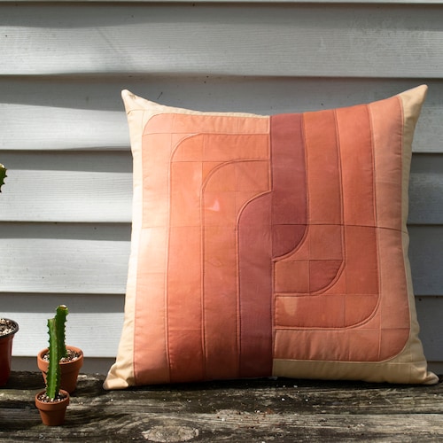 Coil Patchwork Quilt in Rust | Etsy