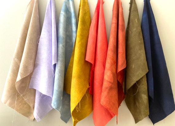 Hand Dyed Linen Yardage - Etsy