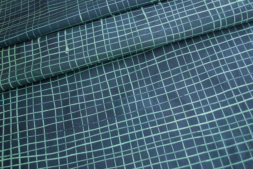 Skinny Stripe Grids Hand Dyed and Patterned Cotton Fabric - Etsy